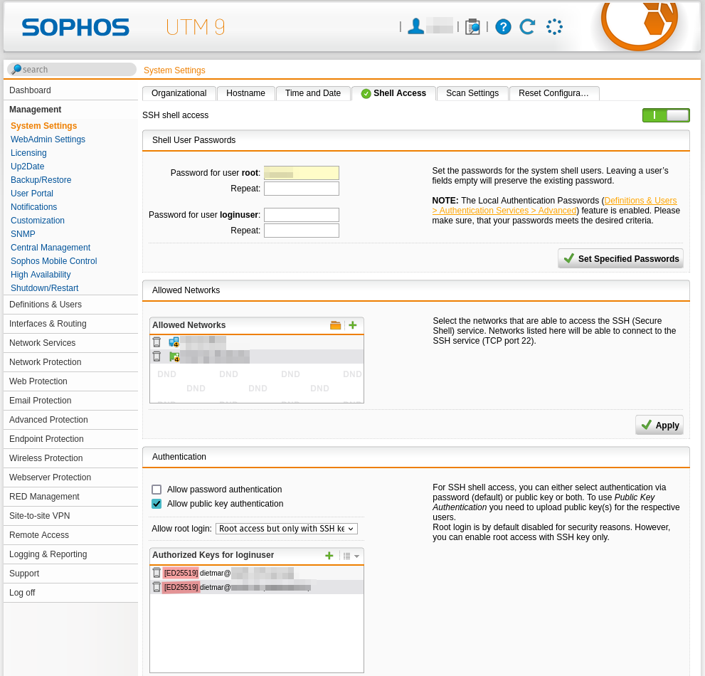 Sophos Ssh Key Problem · d13n.net